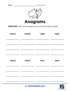 Anagrams Worksheets - 15 Worksheets.com