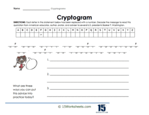 Cryptograms Worksheets - 15 Worksheets.com