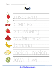 Fruit Worksheets - 15 Worksheets.com
