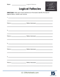 Logical Fallacies Worksheets | Figurative Language - 15 Worksheets.com