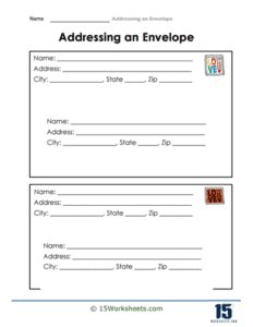 Addressing an Envelope Worksheets - 15 Worksheets.com