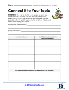 Deciding On Sources Worksheets - 15 Worksheets.com