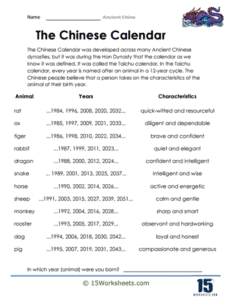 Ancient China Worksheets - 15 Worksheets.com