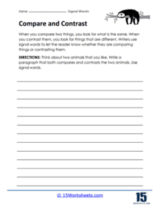 Signal Words Worksheets - 15 Worksheets.com