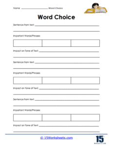 Word Choices Worksheets - 15 Worksheets.com