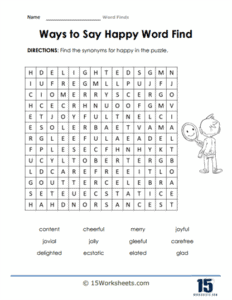 Word Finds Worksheets - 15 Worksheets.com