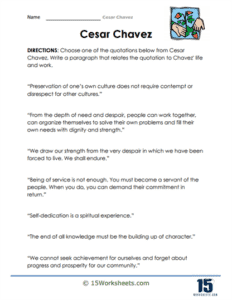 Cesar Chavez Worksheets - 15 Worksheets.com