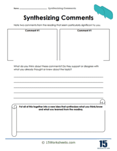 Making Comments Worksheets - 15 Worksheets.com