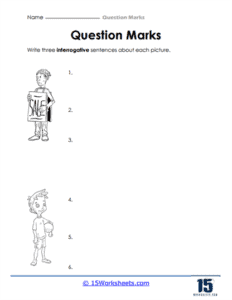 Question Marks Worksheets | Punctuation Inquiry - 15 Worksheets.com