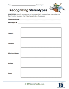 Stereotypes Worksheets | Perspective Shift - 15 Worksheets.com