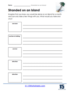 Stranded on an Island Worksheets - 15 Worksheets.com