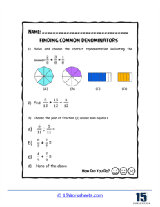 Common Denominators Worksheets | Confidently Convert - 15 Worksheets.com