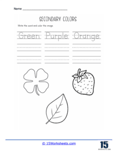 Secondary Colors Worksheets | Blending Practice - 15 Worksheets.com