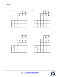 2 digit by 2 digit Multiplication Worksheets - 15 Worksheets.com