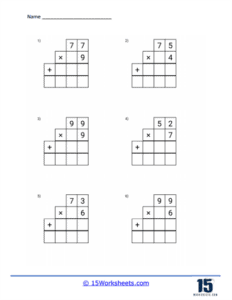 2 digit by 1 digit Multiplication Worksheets | Drills and Practice - 15 ...