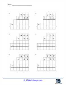 Long Multiplication Worksheets | Build Product Fluency - 15 Worksheets.com