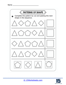 Patterns of Shapes Worksheets - 15 Worksheets.com