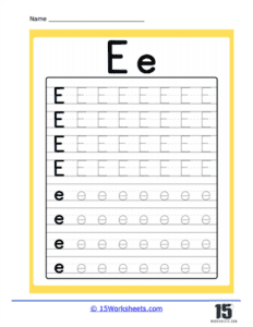 Letter E Worksheets | Alphabet Series - 15 Worksheets.com