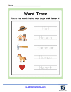 Letter H Worksheets | Alphabet Skills - 15 Worksheets.com