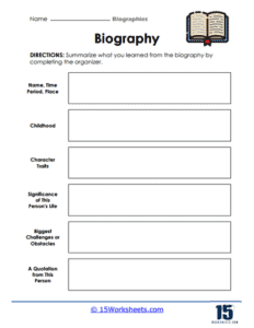 Biography Worksheets | Contributions & Challenges - 15 Worksheets.com