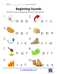 Beginning Sounds Worksheets - 15 Worksheets.com