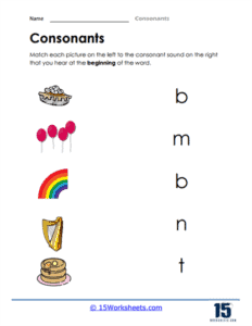 Consonants Worksheets - 15 Worksheets.com