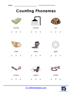 Counting Phonemes Worksheets - 15 Worksheets.com