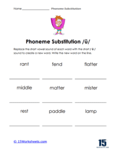 Phoneme Substitution Worksheets - 15 Worksheets.com