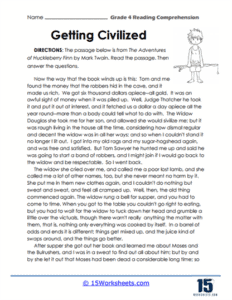 Grade 4 Reading Comprehension Worksheets - 15 Worksheets.com