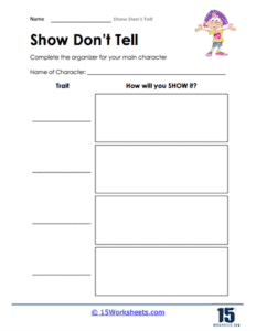 Show Don't Tell Worksheets - 15 Worksheets.com