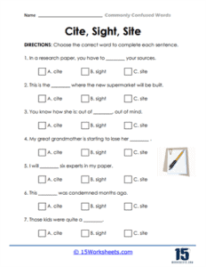 Commonly Confused Words Worksheets - 15 Worksheets.com