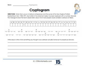 Cryptograms Worksheets - 15 Worksheets.com