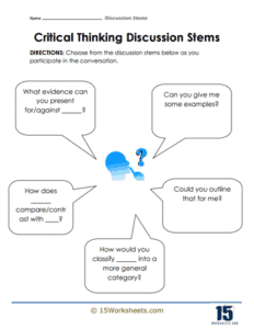 Discussion Stems Worksheets - 15 Worksheets.com