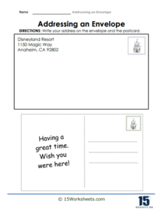 Addressing an Envelope Worksheets - 15 Worksheets.com