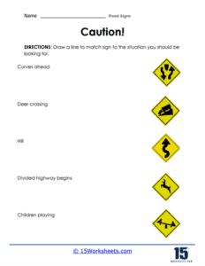Road Signs Worksheets - 15 Worksheets.com
