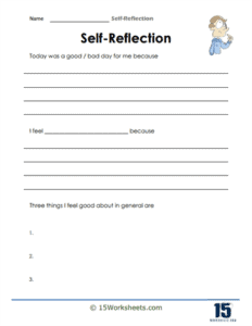 Self Reflection Worksheets | Personal Skills - 15 Worksheets.com