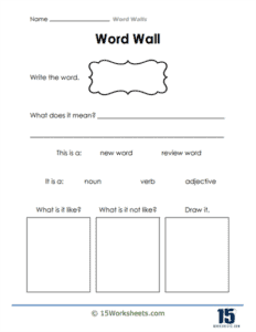 Word Walls Worksheets - 15 Worksheets.com