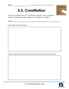 Seminal U.S. Documents Worksheets - 15 Worksheets.com