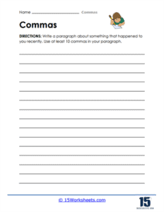 Commas Worksheets | Uses For Pause & Clarity - 15 Worksheets.com