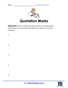 Quotations Worksheets - 15 Worksheets.com