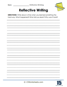 Reflective Writing Worksheets - 15 Worksheets.com