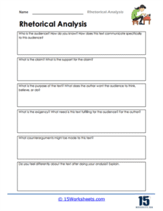 Rhetorical Analysis Worksheets - 15 Worksheets.com