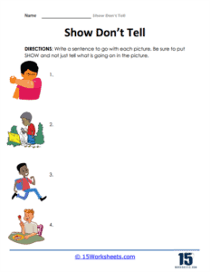 Show Don't Tell Worksheets - 15 Worksheets.com