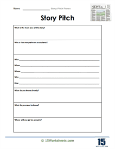 Story Pitch Forms Worksheets - 15 Worksheets.com