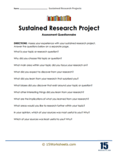 Sustained Research Worksheets - 15 Worksheets.com