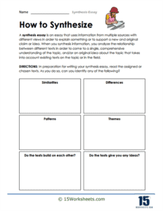 Synthesis Worksheets | Craft Strong Arguments - 15 Worksheets.com
