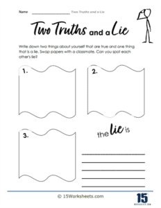 Two Truths and a Lie Worksheets - 15 Worksheets.com