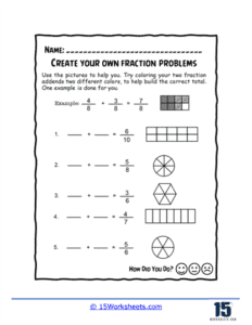 Adding Fractions Worksheets | Like and Unlike - 15 Worksheets.com
