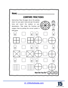 Comparing Fractions Worksheets - 15 Worksheets.com