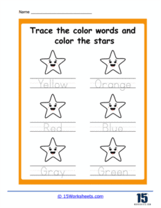 Color Words Worksheets | Early & Advanced Practice - 15 Worksheets.com